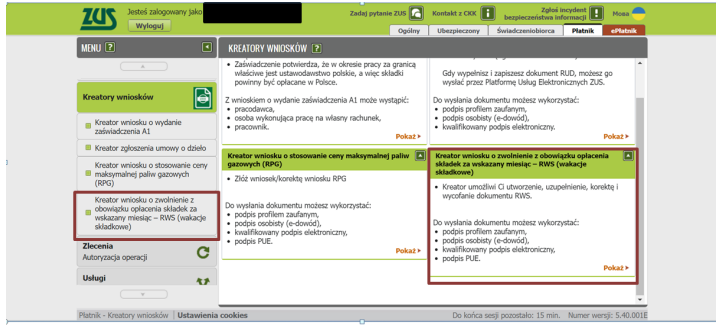 ZUS tłumaczy, jak krok po kroku wypełnić wniosek RWS o wakacje od ZUS ...